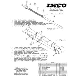 S/S Trim Indicator for Mercury Bravo Trim Ram